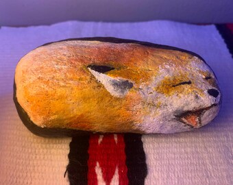Fox Rock Painting - Etsy