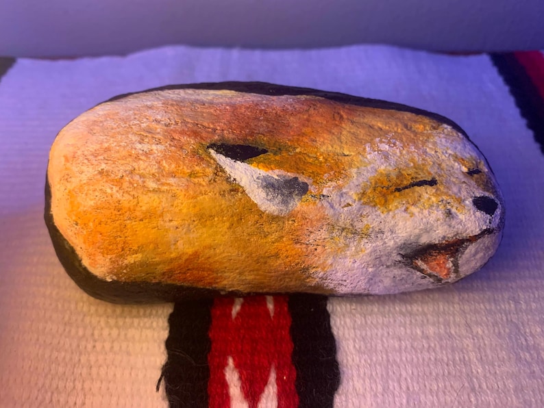 Fox Rock Painting - Etsy