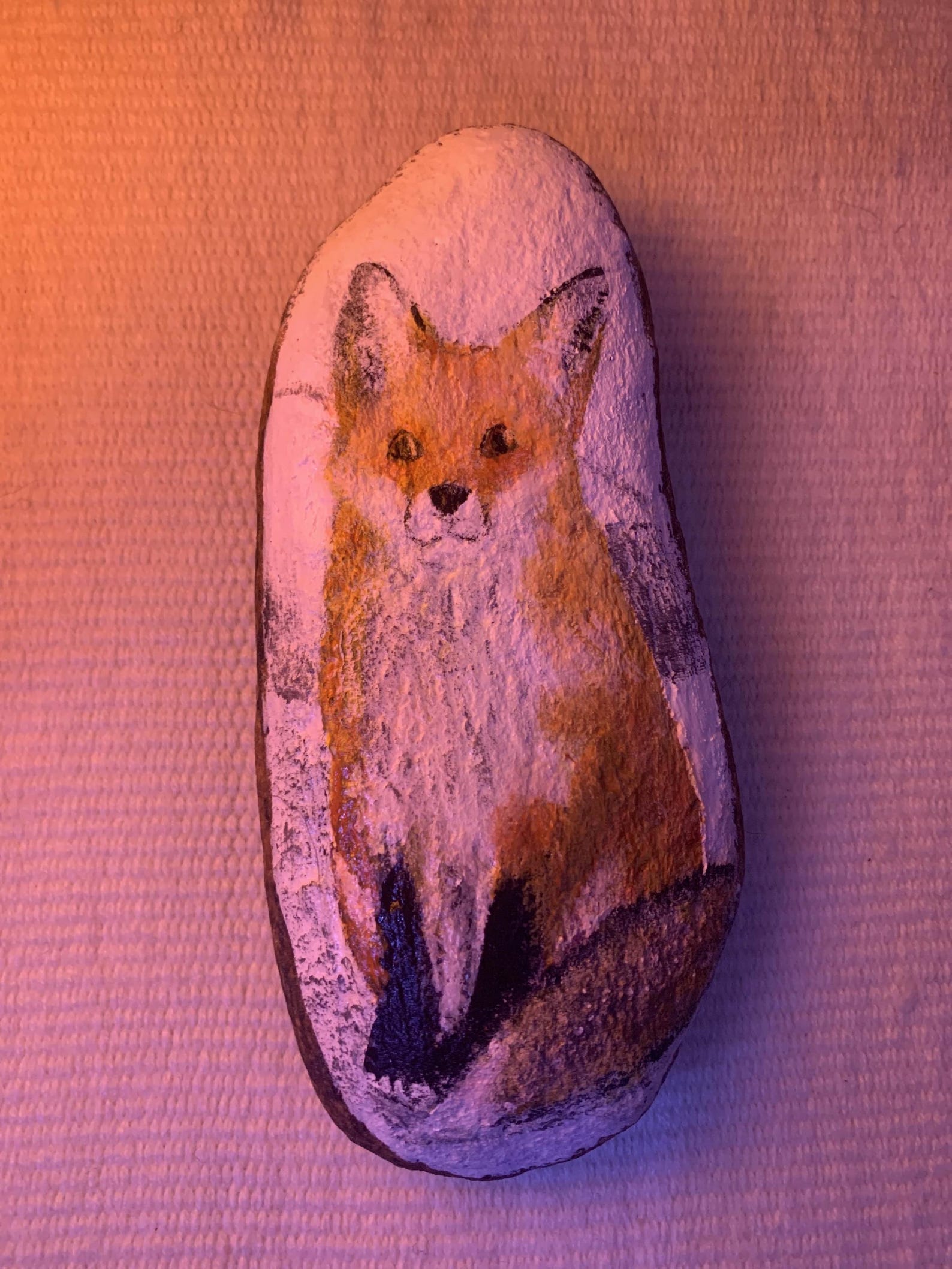 Fox Rock Painting - Etsy