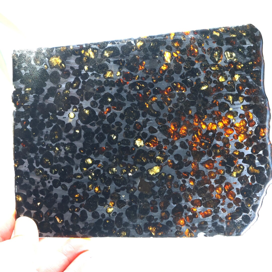 255g SERICHO Pallasite Olive Meteorite Slices From Kenya quality ...
