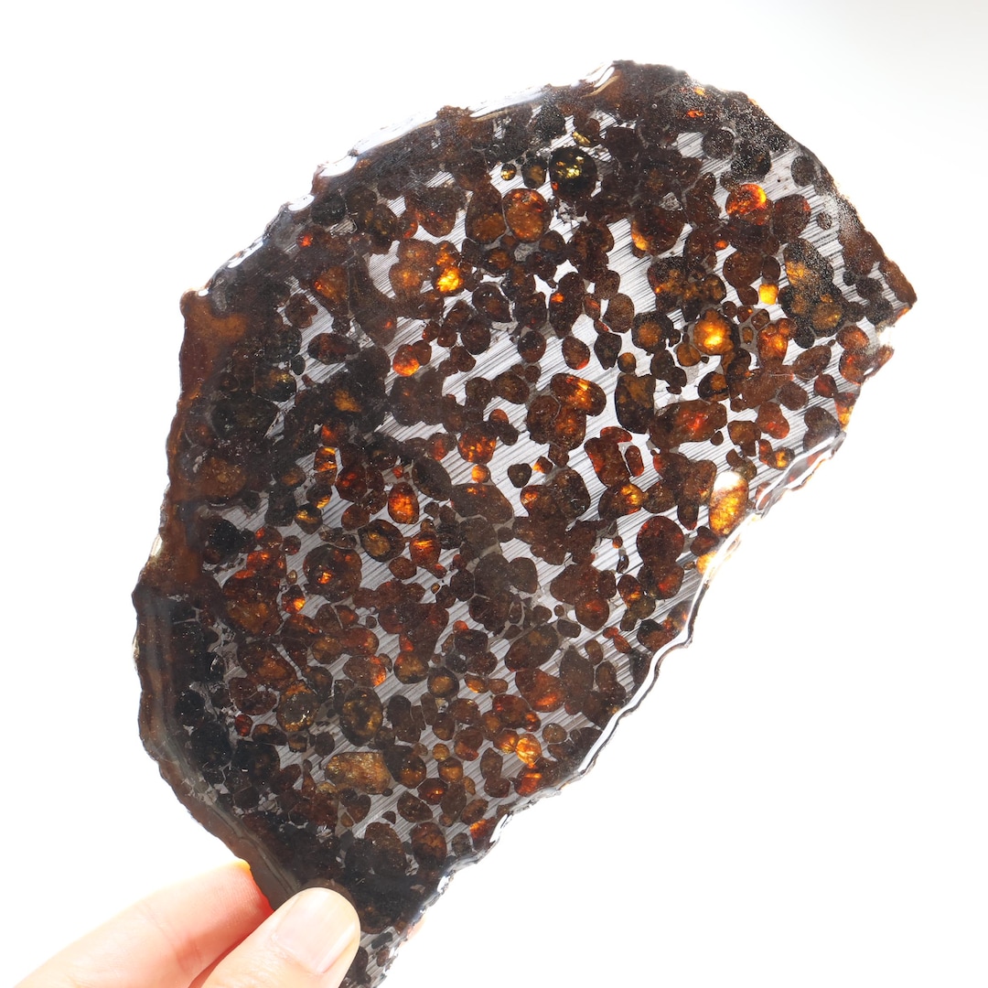 158g Pallasite Meteorite Slice, Sericho Pallasite Slice,from Kenya ...