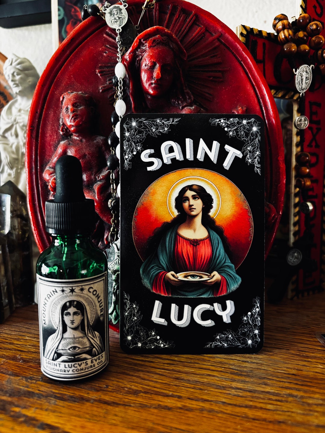 Saint Lucy’s Eyes A Visionary Conjure Oil With Laminated Prayer Card - Etsy