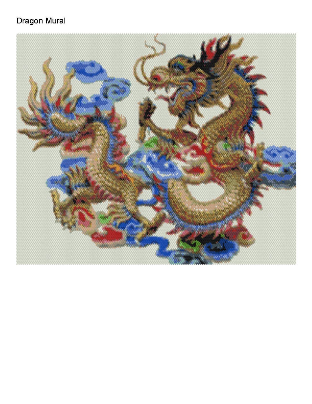 Peyote Mural Tutorial - Dragon - Etsy