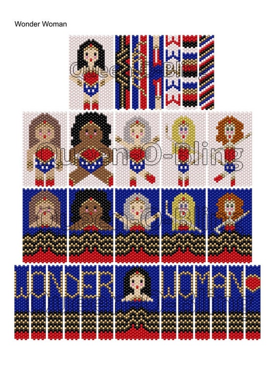 Wonder Woman Hama Bead Pattern