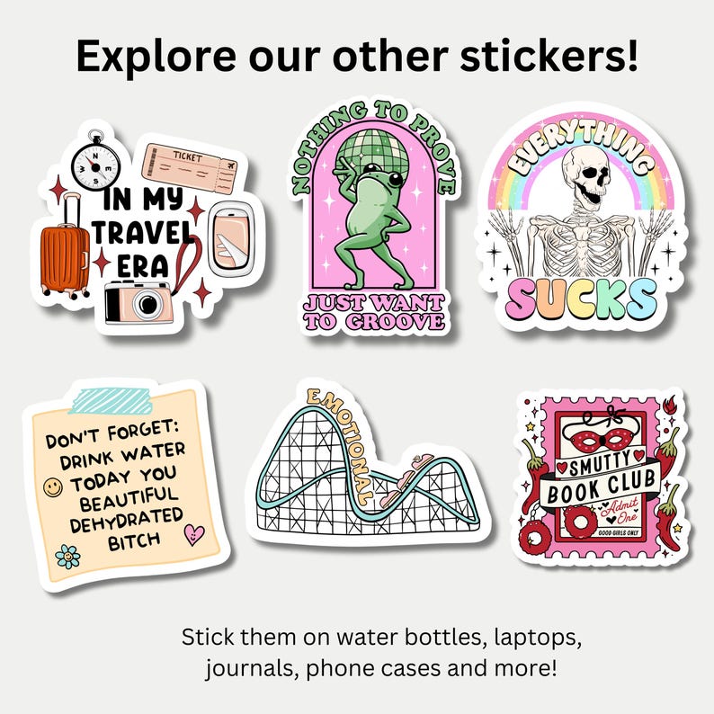 Emotional Roller Coaster Sticker | Mental Health Sticker | Amusement ...