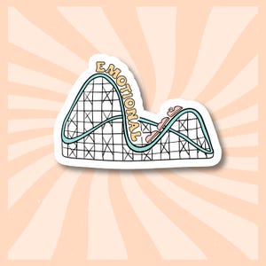 Emotional Roller Coaster Sticker | Mental Health Sticker | Amusement ...
