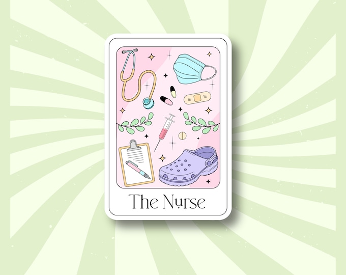 The Nurse Tarot Card Sticker | RN | Registered Nurse Decal | Licensed ...