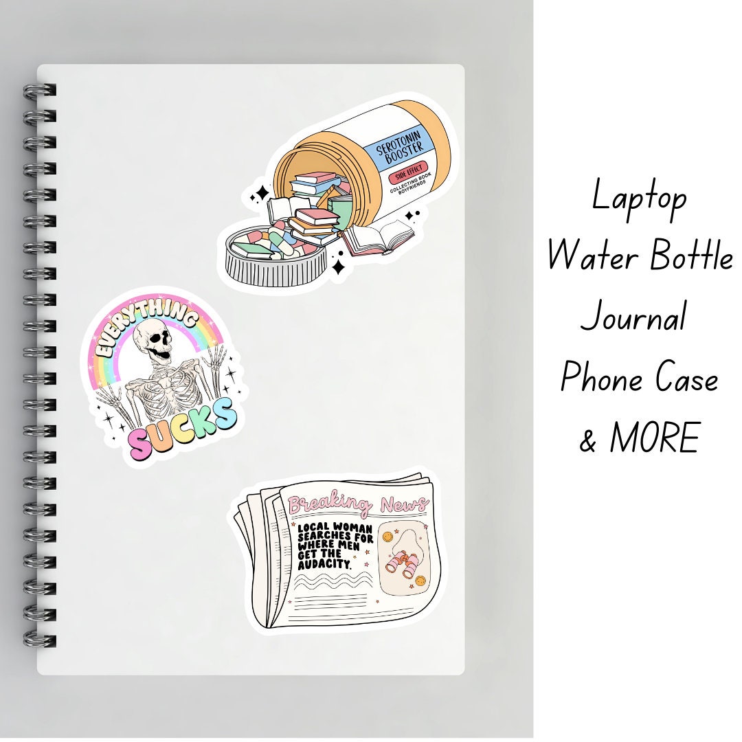 Serotonin Book Booster Sticker Collecting Book Boyfriends Mental Health ...