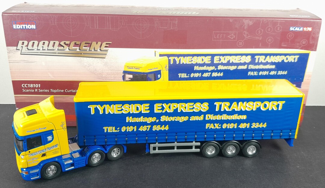 Boxed Corgi Tyneside Express Scania R Series Topline Curtainside ...