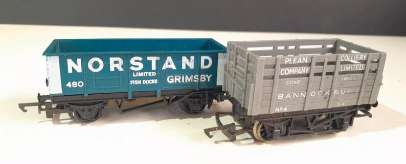 2 Hornby OO Gauge Plean Colliery Company & Norstand Limited Wagons ...