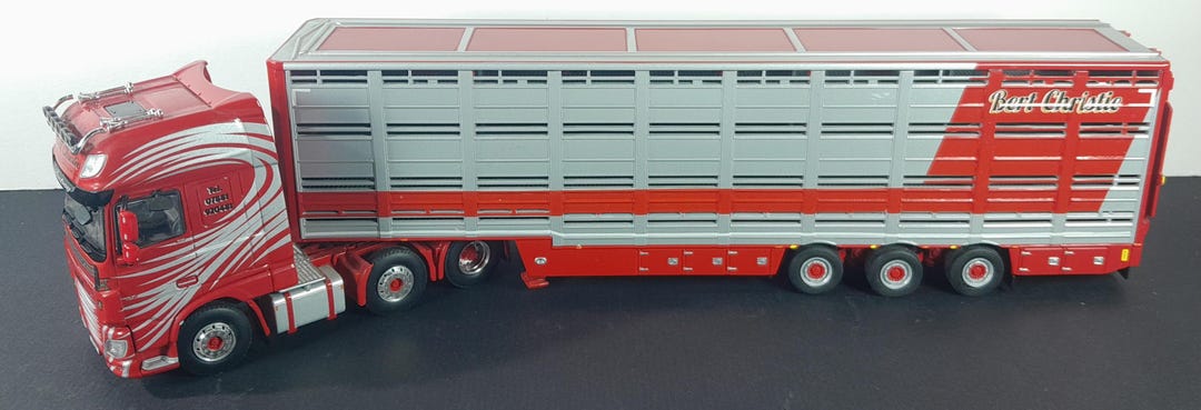 WSI Models Bert Christie DAF XF 510 Euro 6 Super Space Cattle Trailer ...