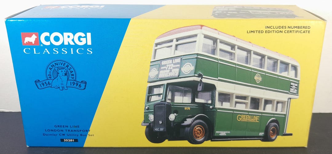 Boxed Corgi Green Line London Transport Daimler CW Utility Bus - 35201 ...