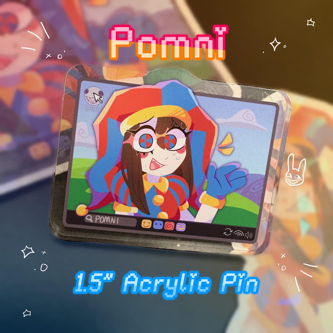 Pomni 1.5" Acrylic Pin | TADC | the Amazing Digital Circus - Etsy
