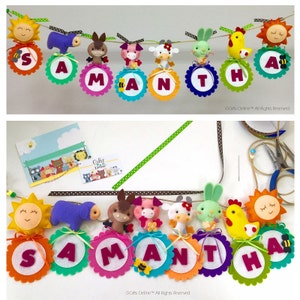 Country Farm Name Banner, Barnyard Animal Theme, Custom Personalized ...