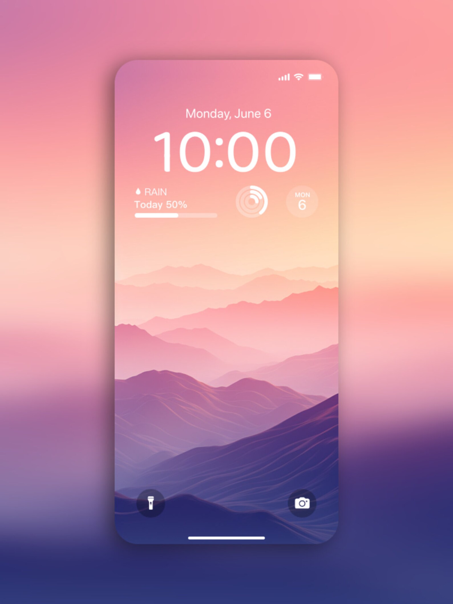 Calming iPhone Wallpaper Android Wallpaper Sunset Mountains Gradient ...