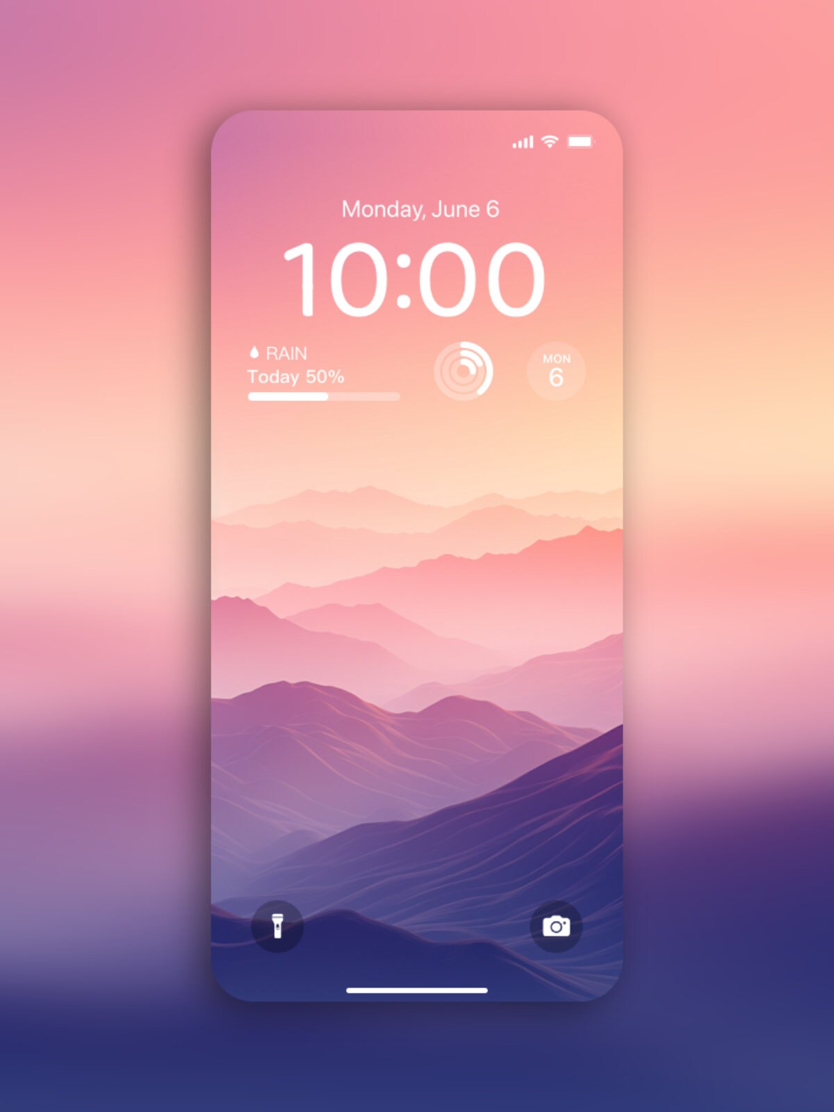 Calming iPhone Wallpaper Android Wallpaper Sunset Mountains Gradient ...