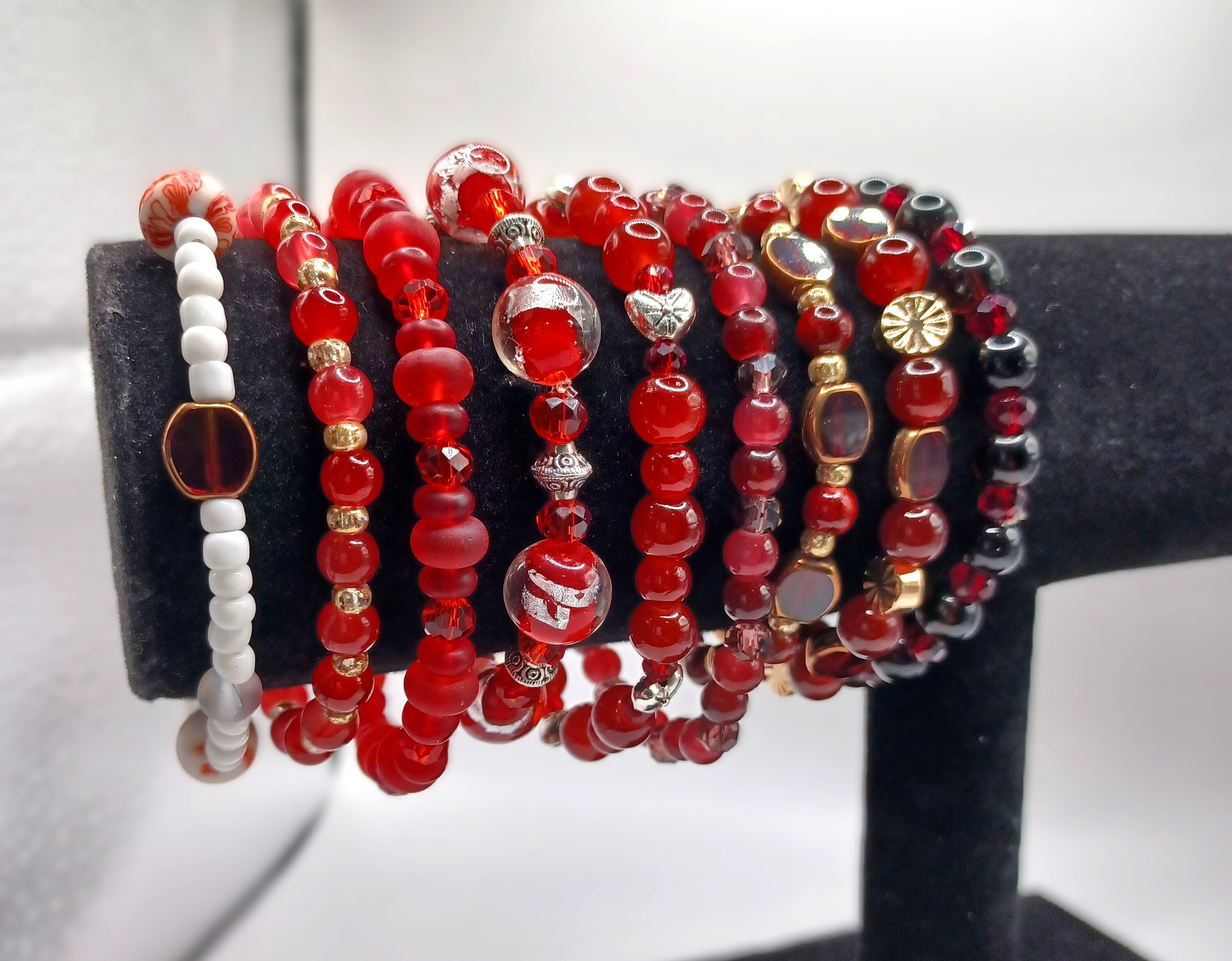 Red Bracelets - Etsy