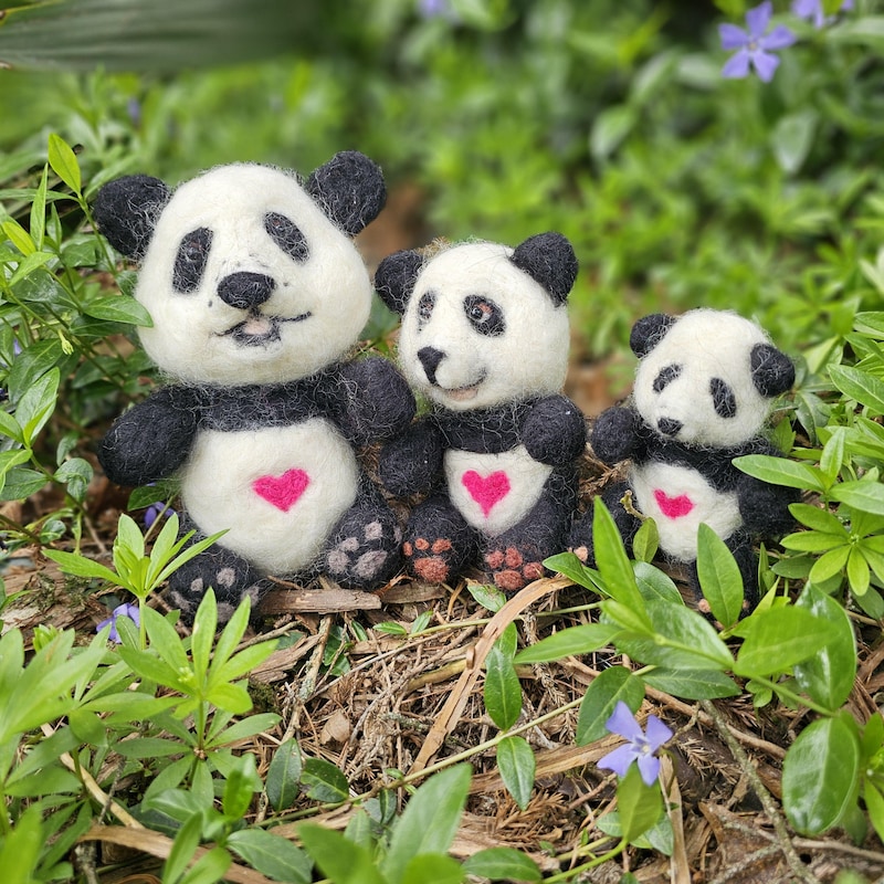 Felt Panda Ornament - Etsy