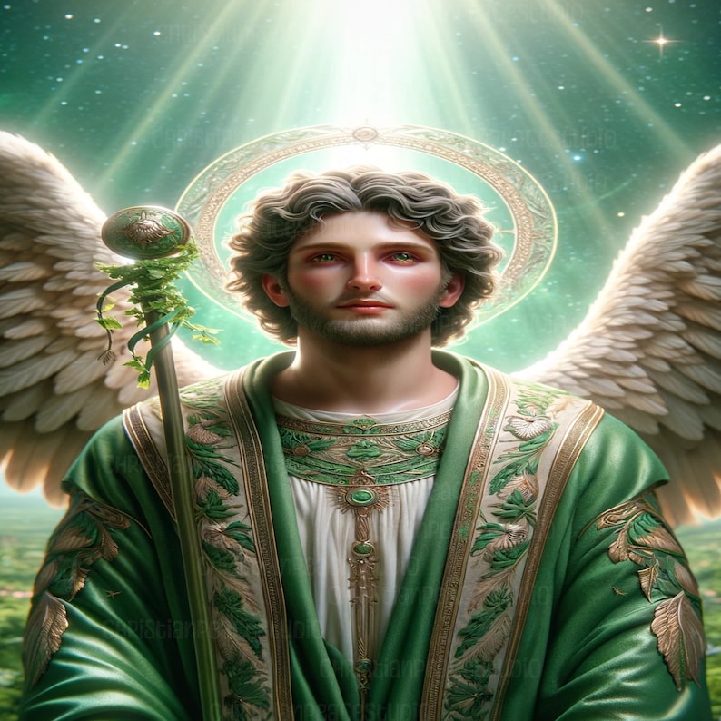 Archangel Raphael, Printable Art for Christian Home Decor Spiritual ...