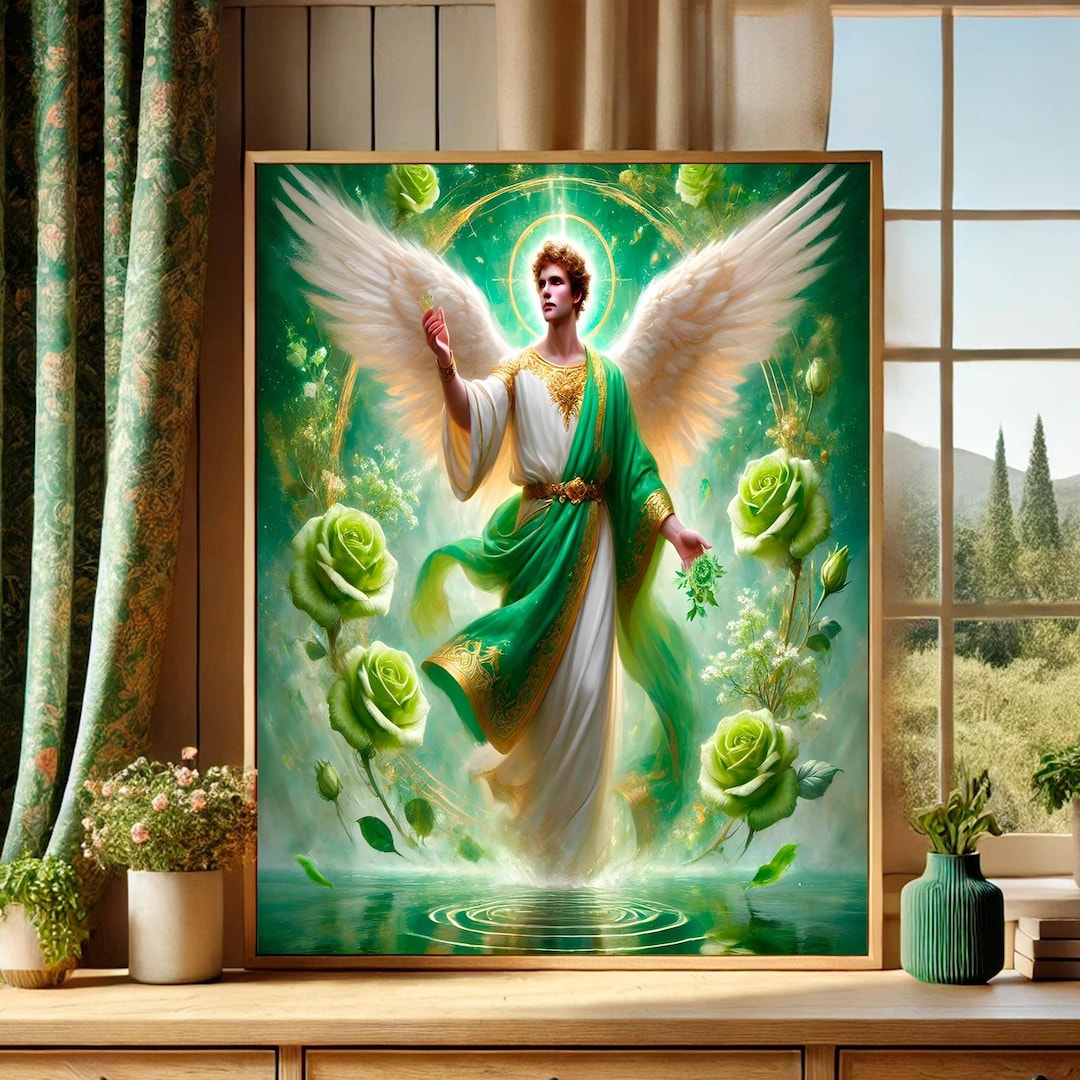 Archangel Raphael Wall Art, Saint Raphael, Angel Raphael, DIGITAL ...