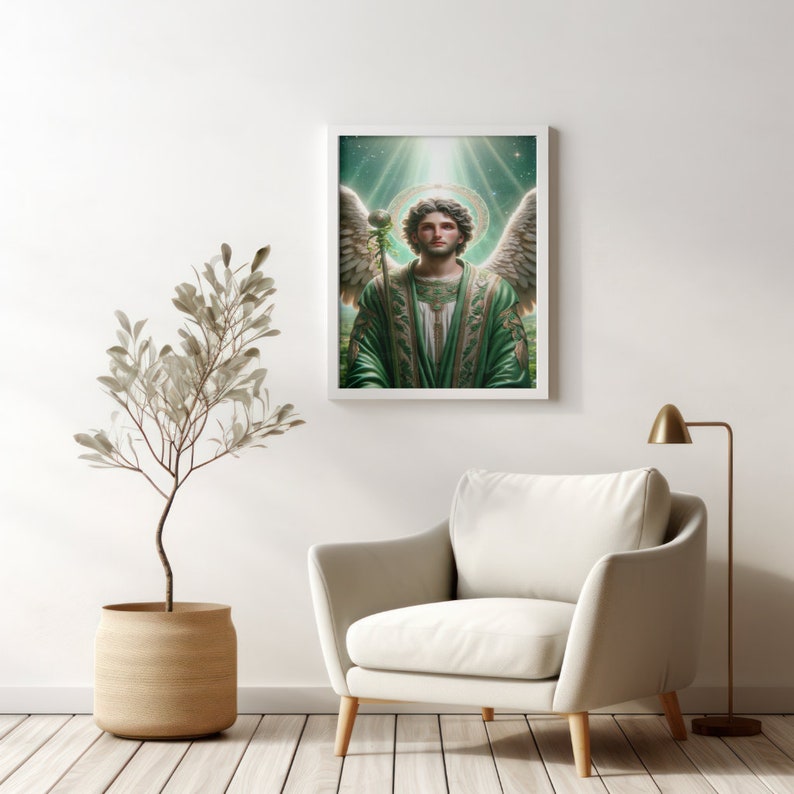 Archangel Raphael, Printable Art for Christian Home Decor Spiritual ...
