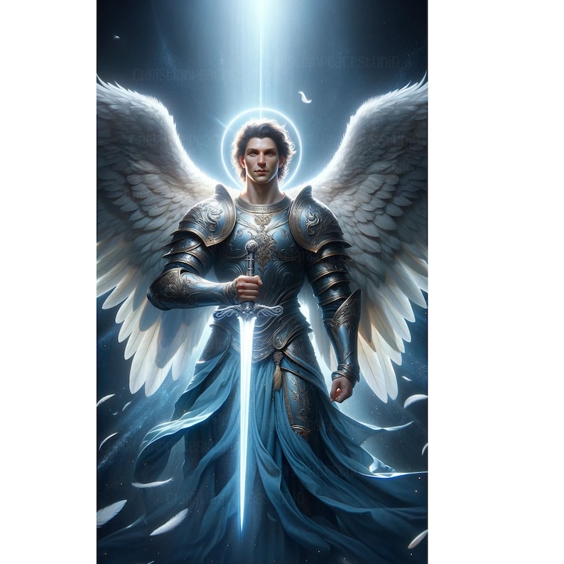 Seven Archangels Wall Art Print Set, Christian Guardians (digital ...