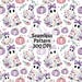 Trendy Preppy Seamless Halloween Pattern Floral Ghost Spooky Autumn ...