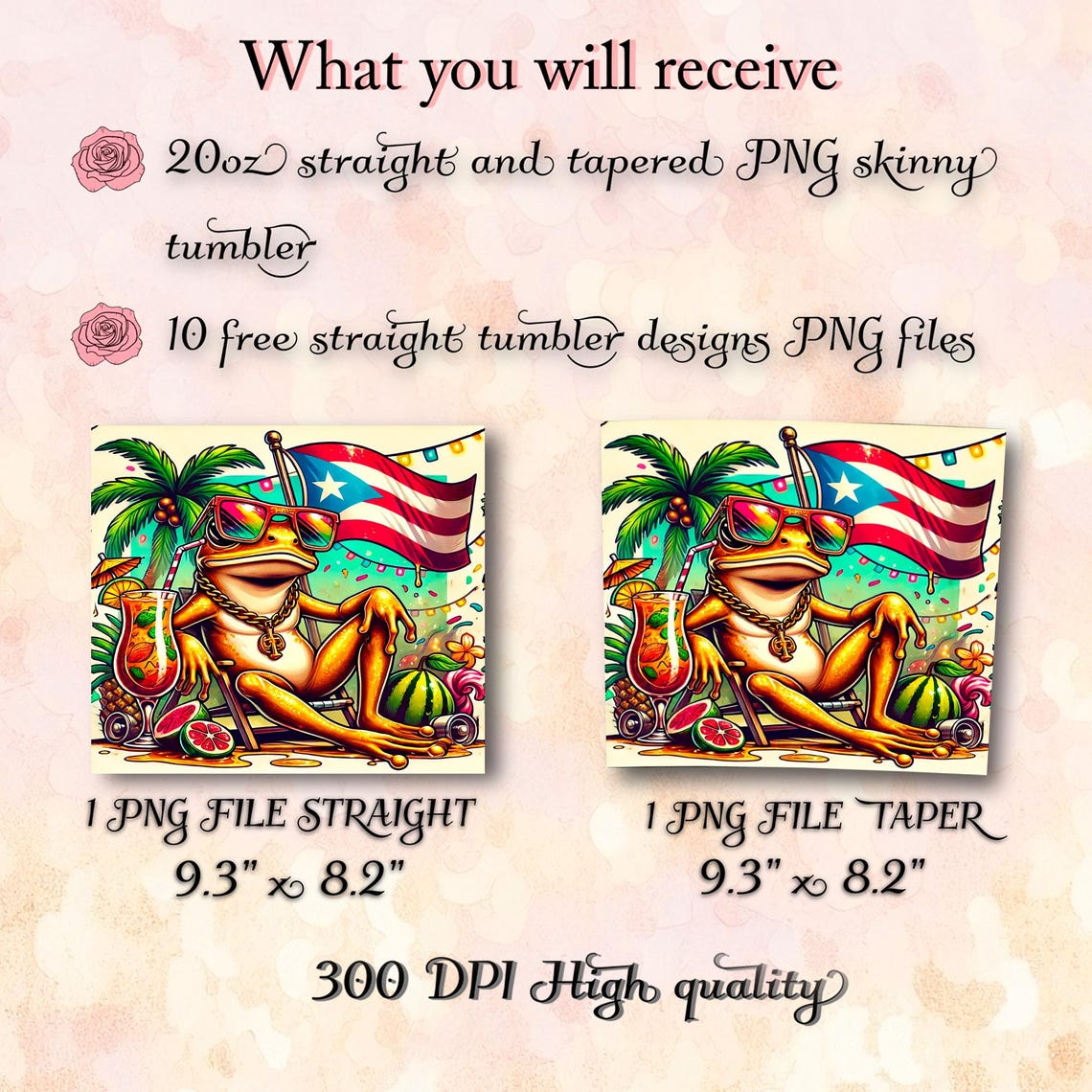 Puerto Rico Tumbler Wrap 20oz PNG Seamless Puerto Rico Flag Tumbler ...