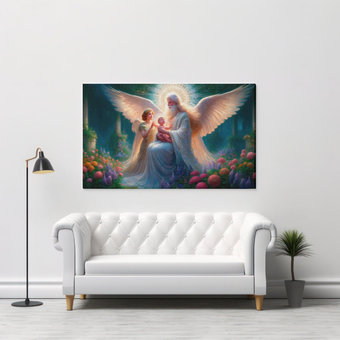 Biblical Angel Art Printable, Spiritual Decor, Christian Wall Art ...