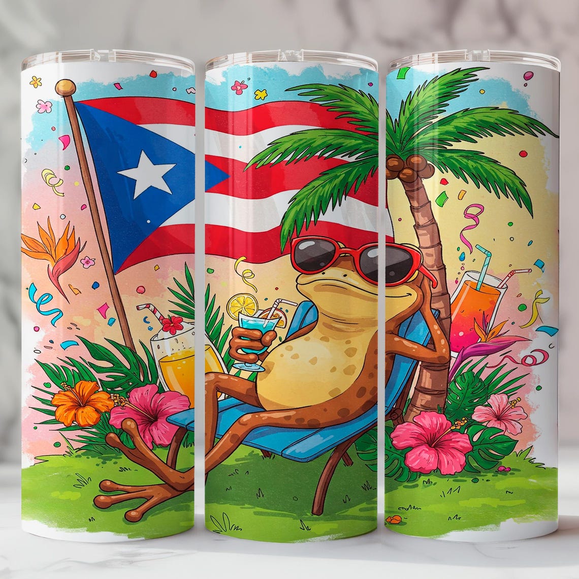 Trendy Boricua Tumbler Wrap 20oz PNG Seamless Puerto Rico Flag Tumbler ...