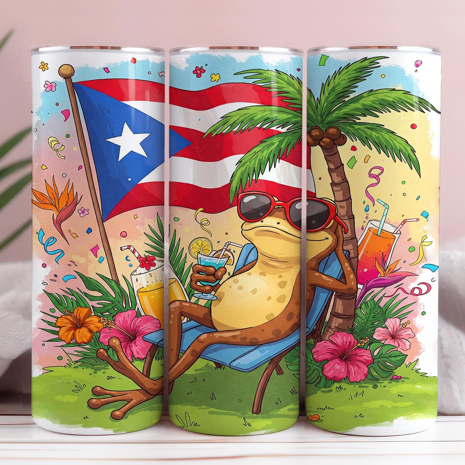 Trendy Boricua Tumbler Wrap 20oz PNG Seamless Puerto Rico Flag Tumbler ...