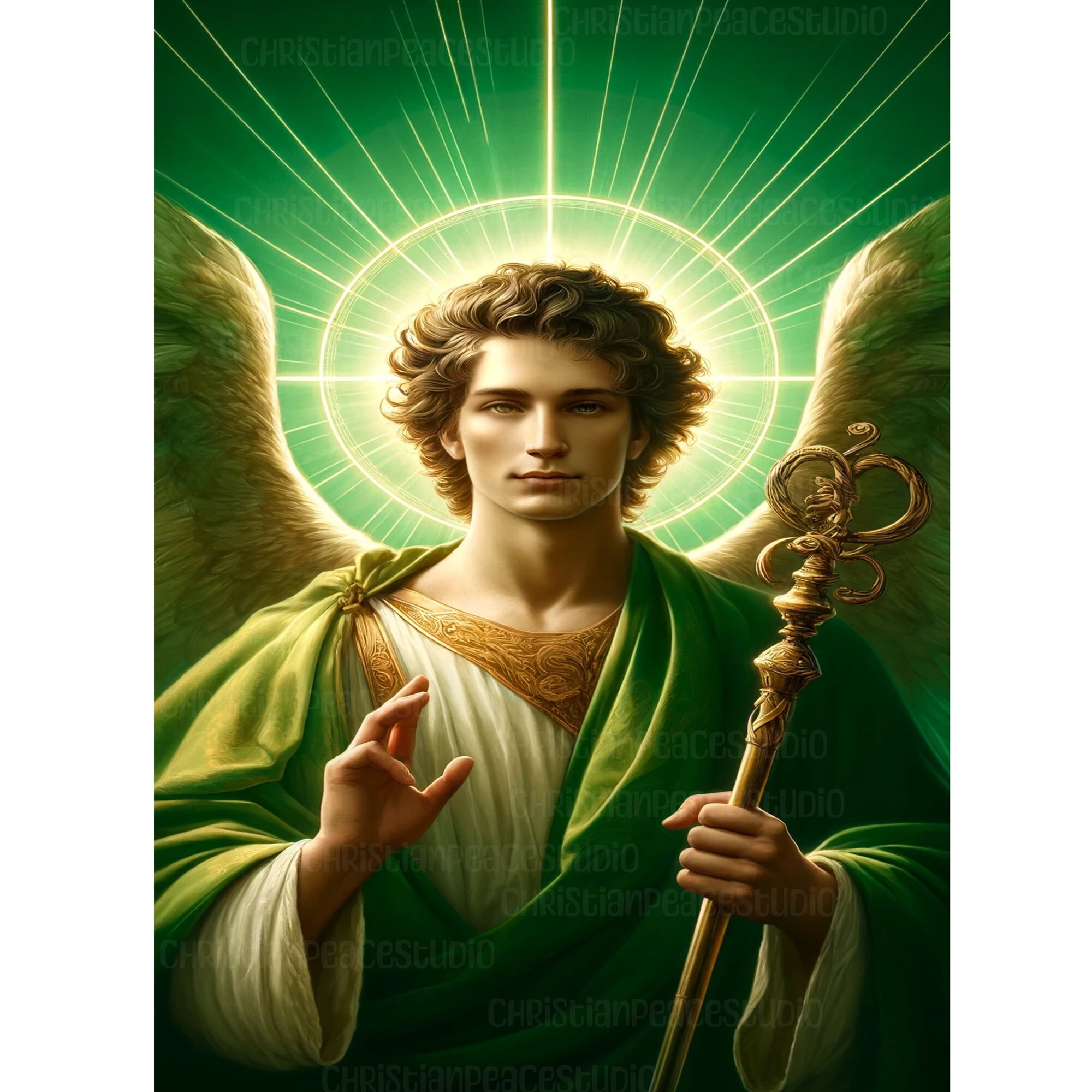 Seven Archangels Wall Art Print Set, Christian Guardians (digital ...