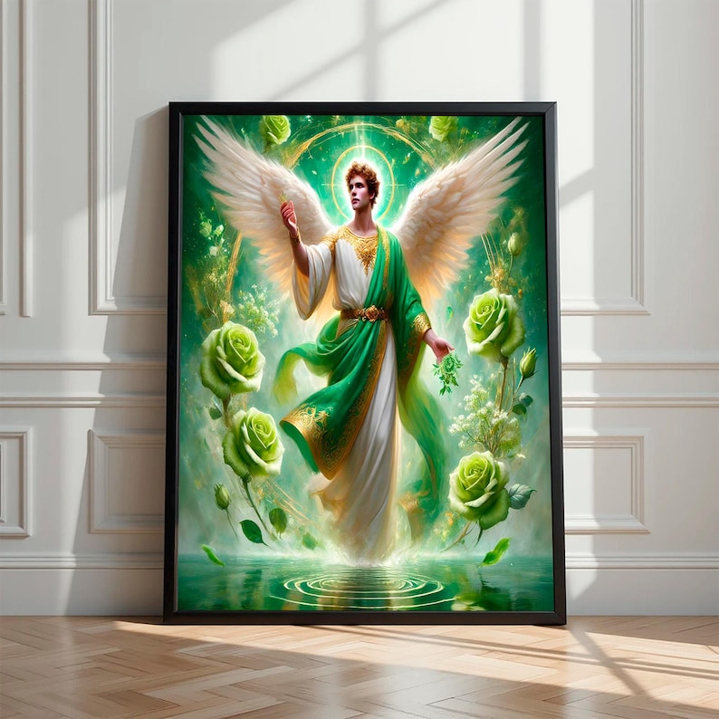 Archangel Raphael Wall Art, Saint Raphael, Angel Raphael, DIGITAL ...