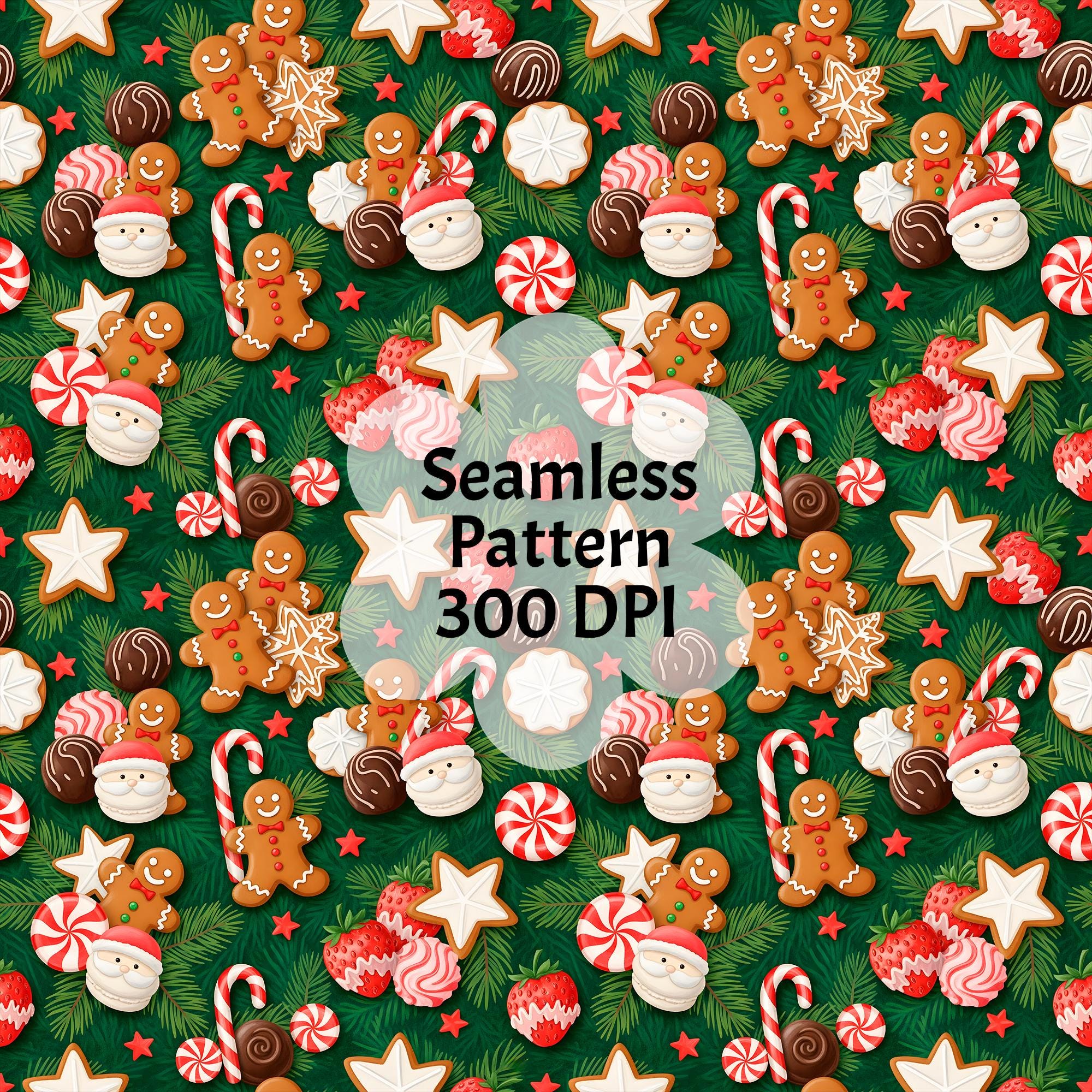 Christmas Gingerbread Seamless Pattern, Holiday Digital Paper (JPG) - Etsy