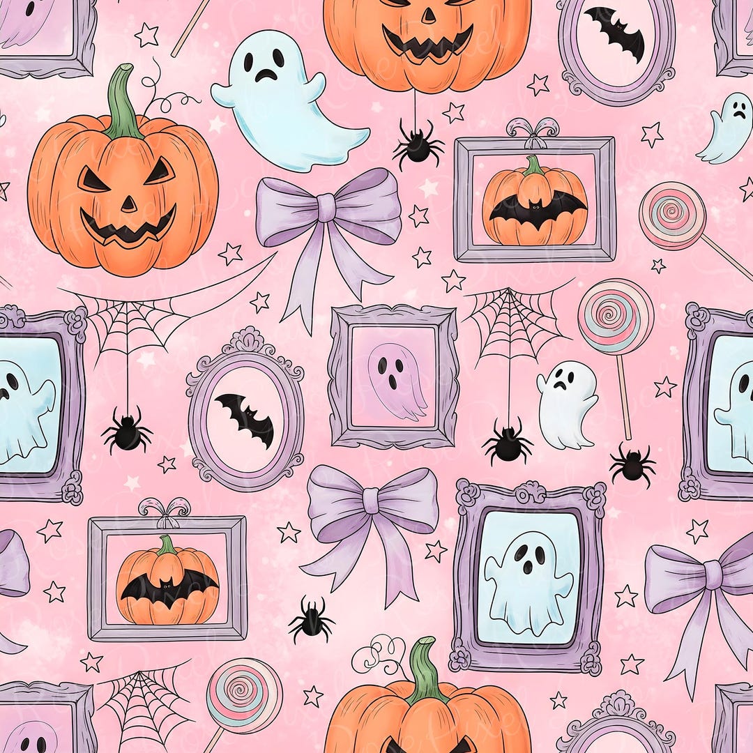 Popular Spooky Frames Seamless Girly Spooky Patchwork Pattern for ...