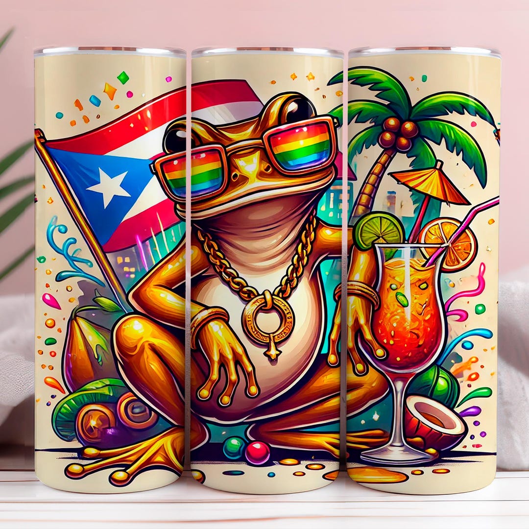 Puerto Rico Tumbler Wrap 20oz PNG Seamless Puerto Rico Flag Tumbler ...