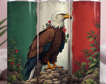 Mexican Flag Eagle PNG Mexico Clipart Sublimation Tshirt Design, Patriotic Png Mexico Eagle Clip ...