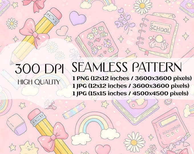 Girly Pastel Teacher Coquette Pattern Teacher Seamless Repeat Pattern ...
