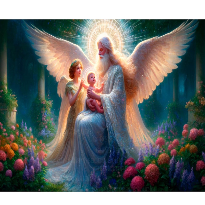 Biblical Angel Art Printable, Spiritual Decor, Christian Wall Art ...