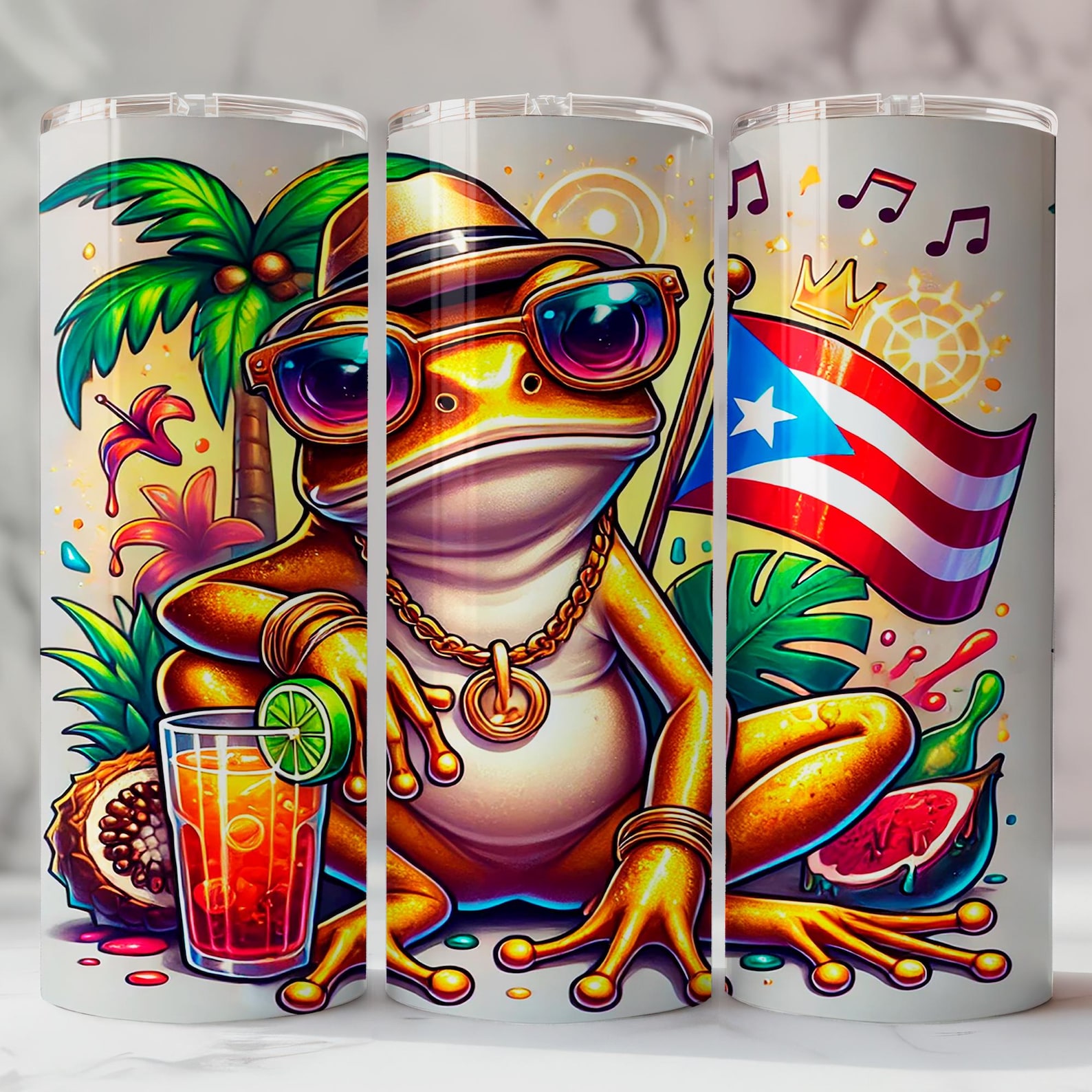 Puerto Rico Tumbler Wrap 20oz PNG Seamless Puerto Rico Flag Tumbler ...