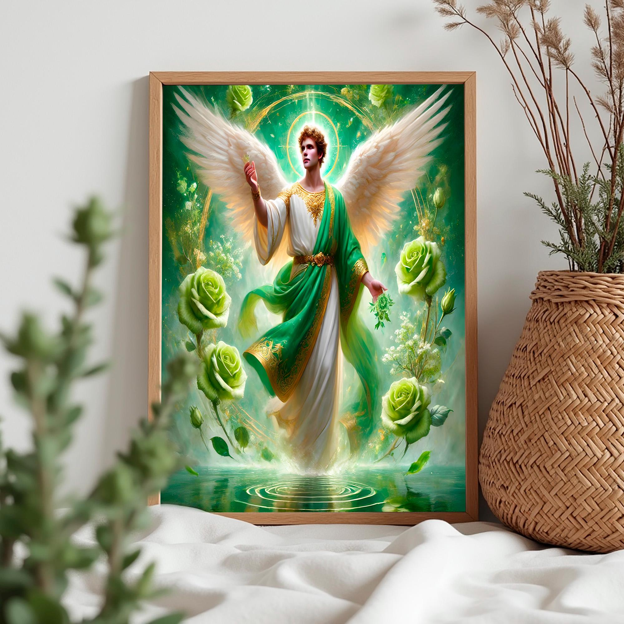 Archangel Raphael Wall Art, Saint Raphael, Angel Raphael, DIGITAL ...