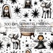 Baby Jesus Neutral Seamless Digital Pattern Animals Nativity Biblical ...