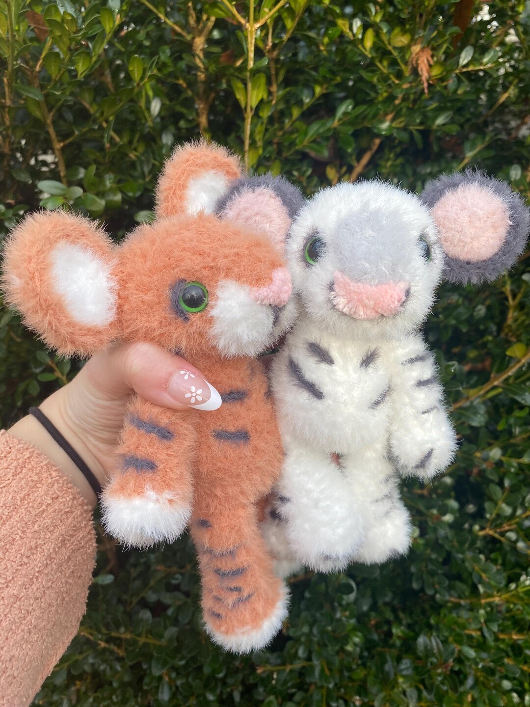 Fuzzy Baby Tiger Handmade Adorable Plushie Snow Leopard Lovey Toy ...