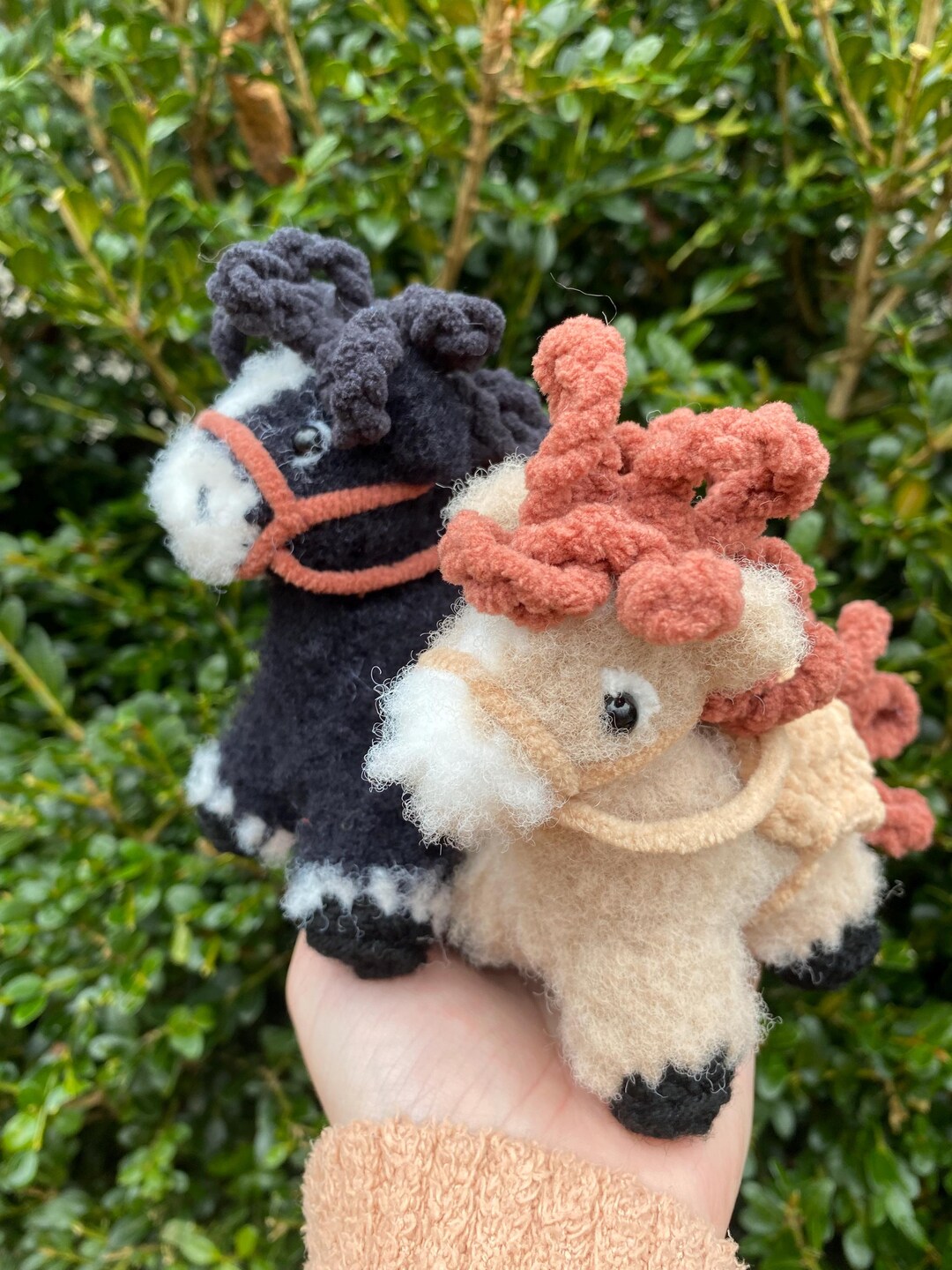 Crochet Pony Handmade Mini Amigurumi Horse Plushies With Saddles and ...