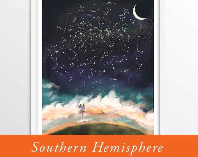 Australian Educational Poster - Constellations Print - Stars of the ...