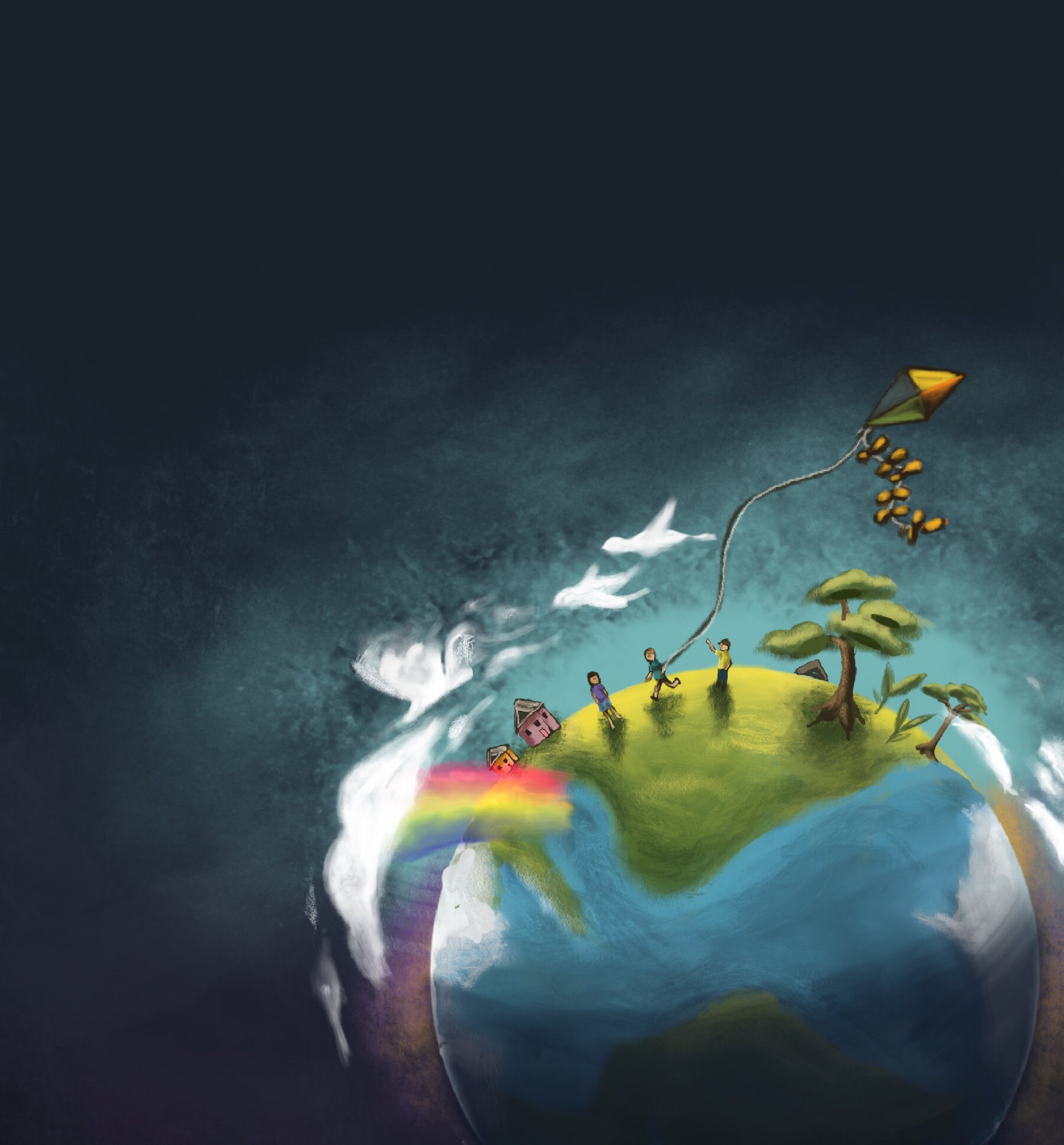 Earth Illustration for Kids - Space Series: Day and Night on Earth ...