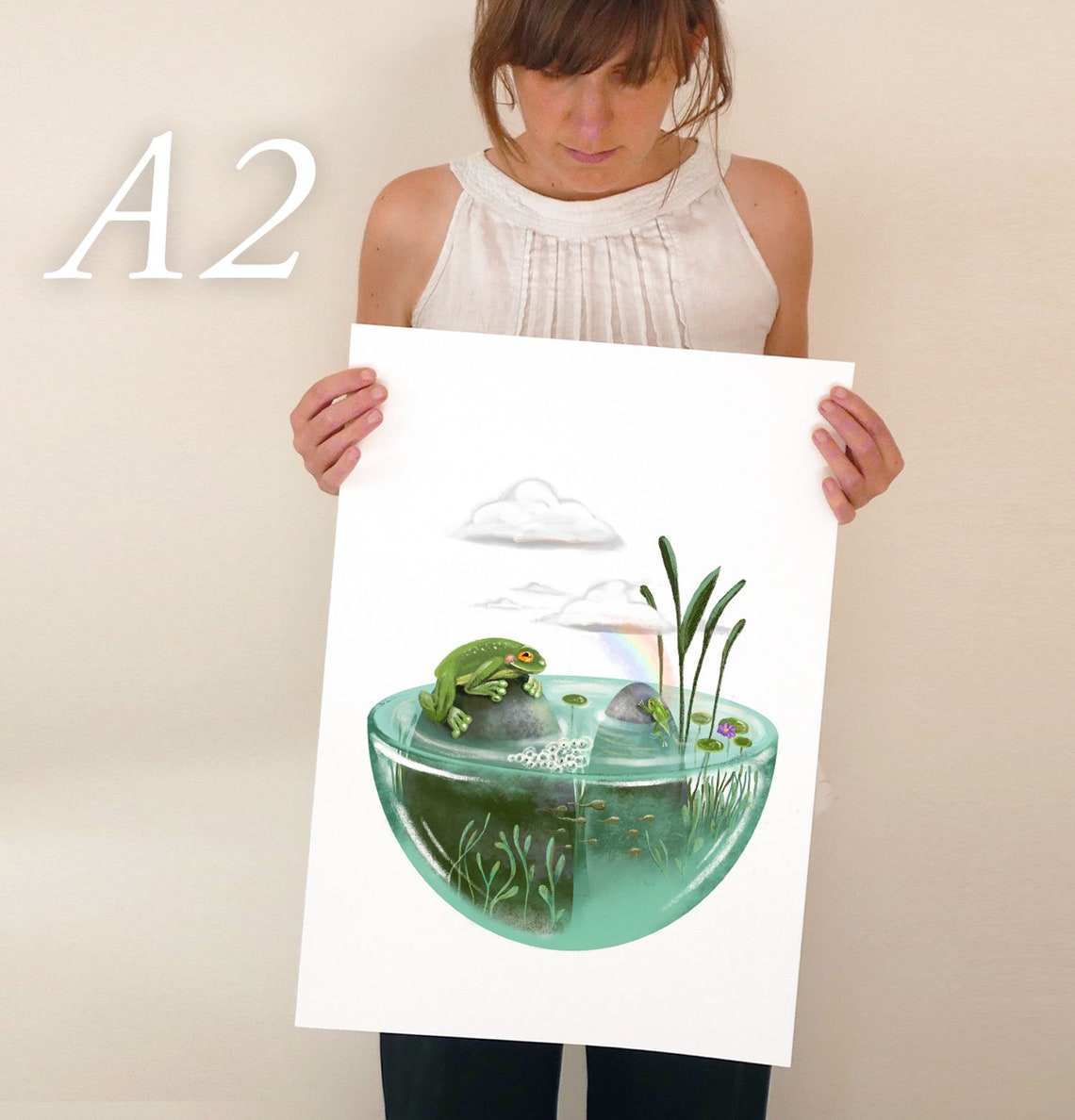 Science Poster Life Cycle of Frogs Science Art Poster for - Etsy