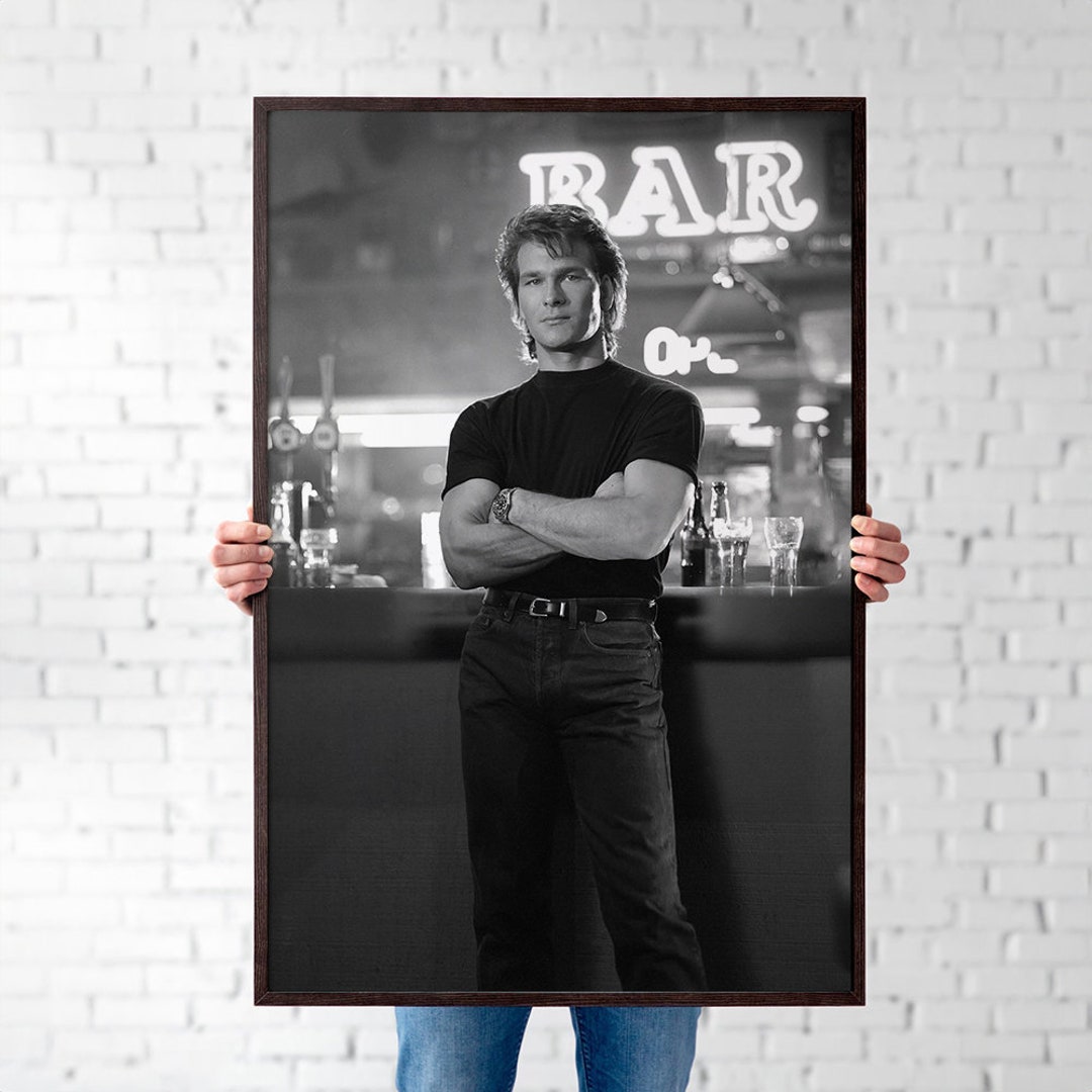 Roadhouse Movie Poster Patrick Swayze in Bar, Wall Print, Wall Art ...