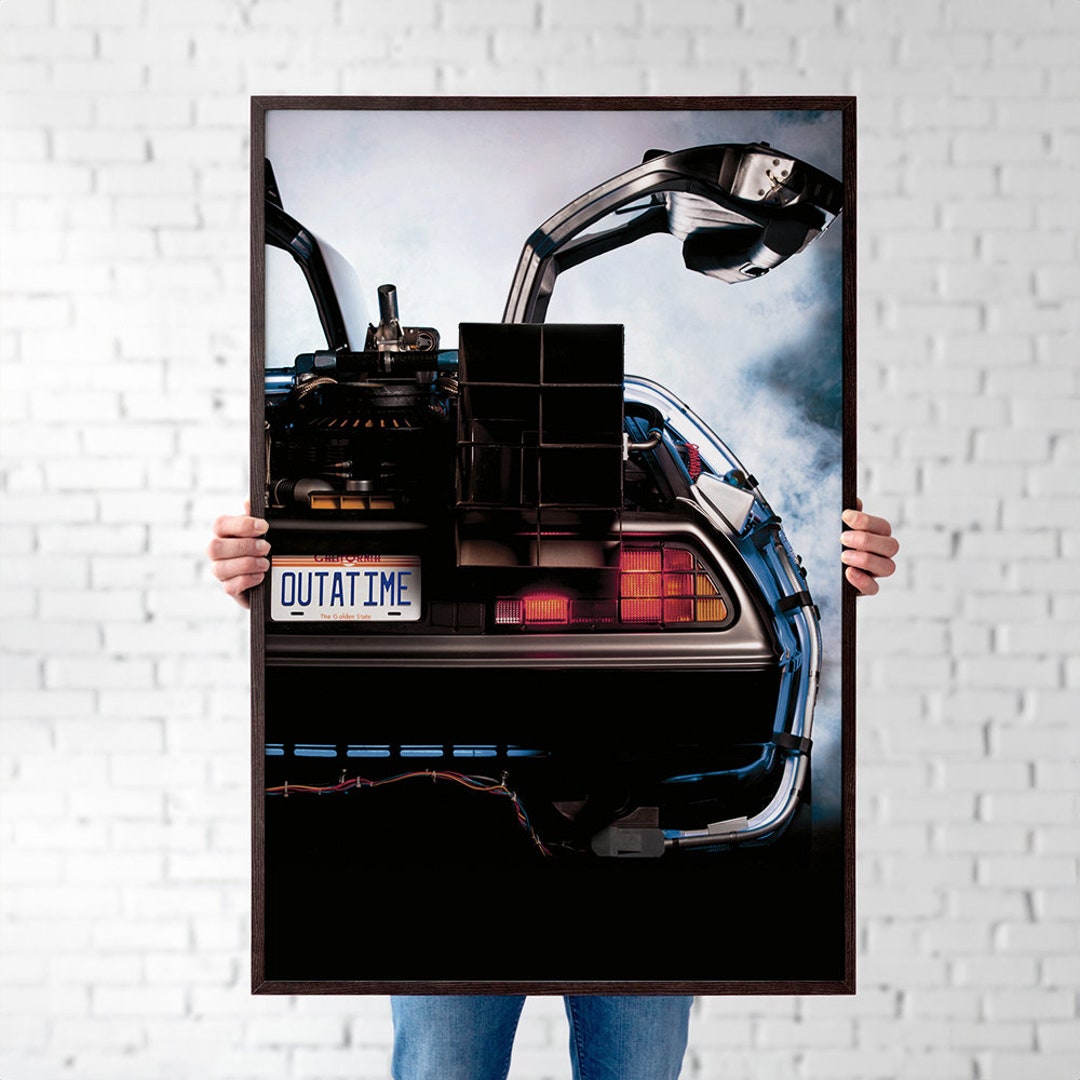 Back to the Future Delorean Poster, Wall Print, Wall Art, Room Decor ...