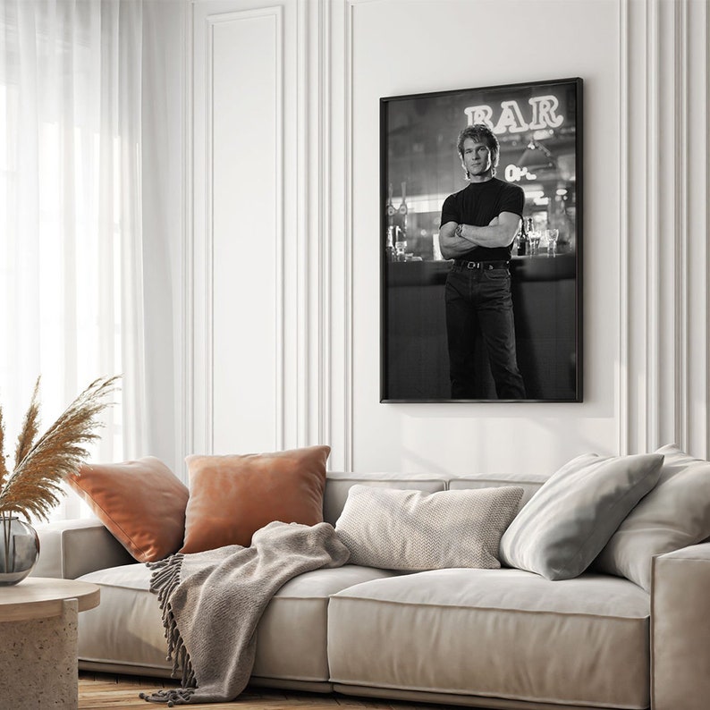 Roadhouse Movie Poster Patrick Swayze in Bar, Wall Print, Wall Art ...